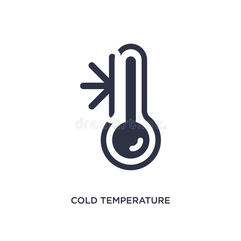 Cold Temperature Icon on White Background. Simple Element Illustration ...