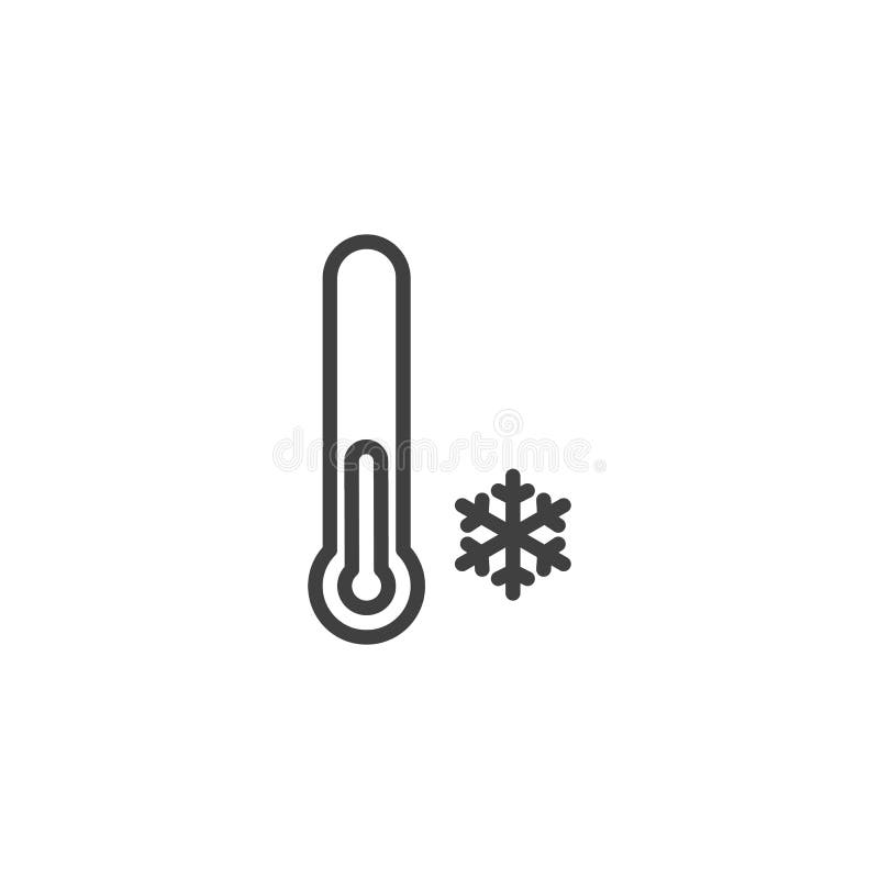 Cold Temperature line icon stock vector. Illustration of outline ... Cold Temperature line icon stock vector. Illustration of outline ...