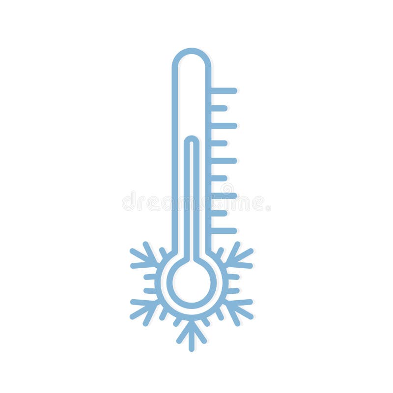 Cold Temperature Thermometer Icon Stock Vector - Illustration of ...