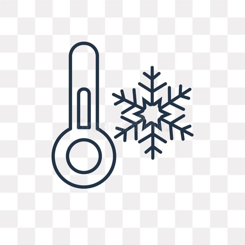 Temperature Vector Icon Isolated on Transparent Background, Temp Stock ...