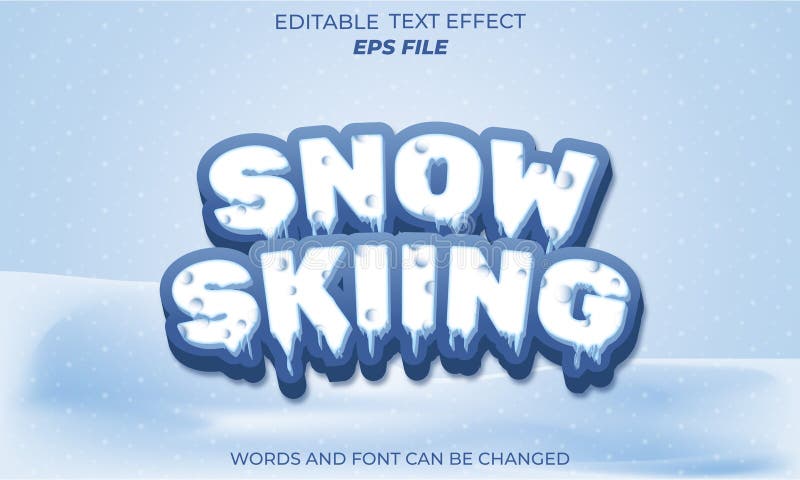 Cold Text Effect, Font Editable, Typography, 3d Text. Vector Template ...