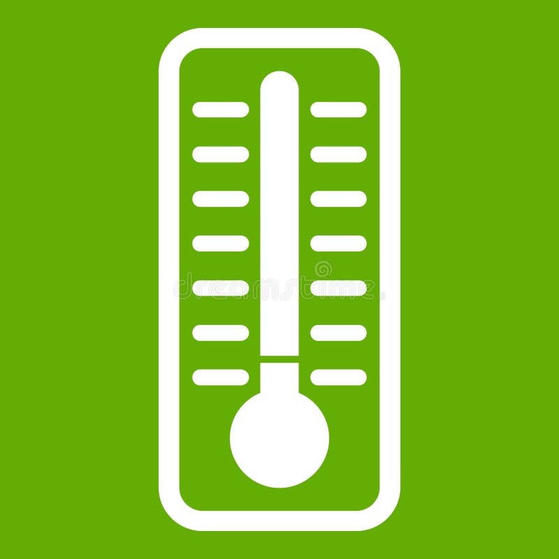Cold Thermometer Icon Green Stock Vector - Illustration of measuring ...