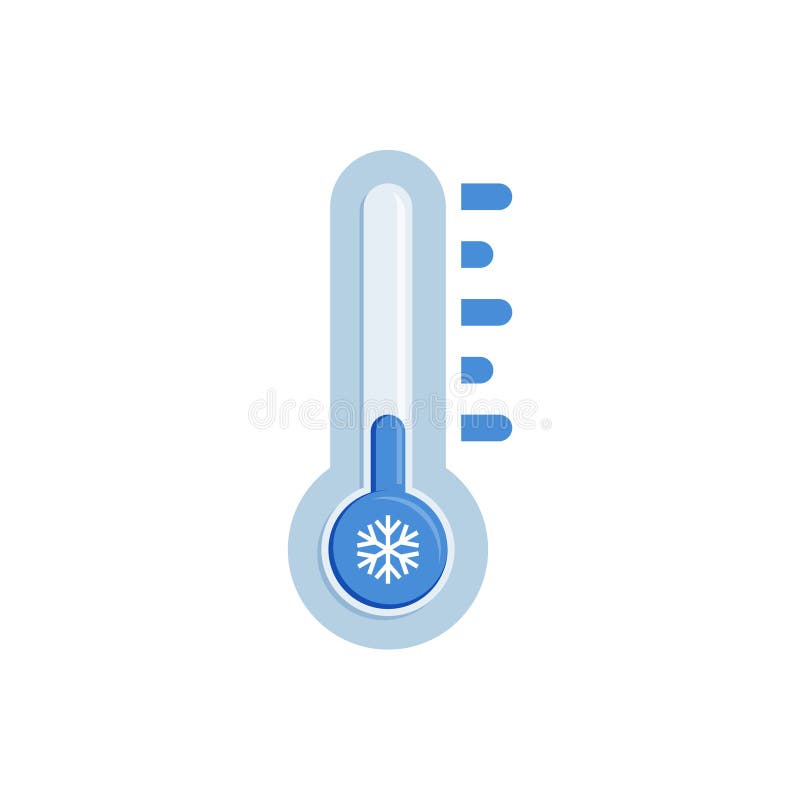 Cold Thermometer Vector Illustration in Flat Style Design Stock Vector ...
