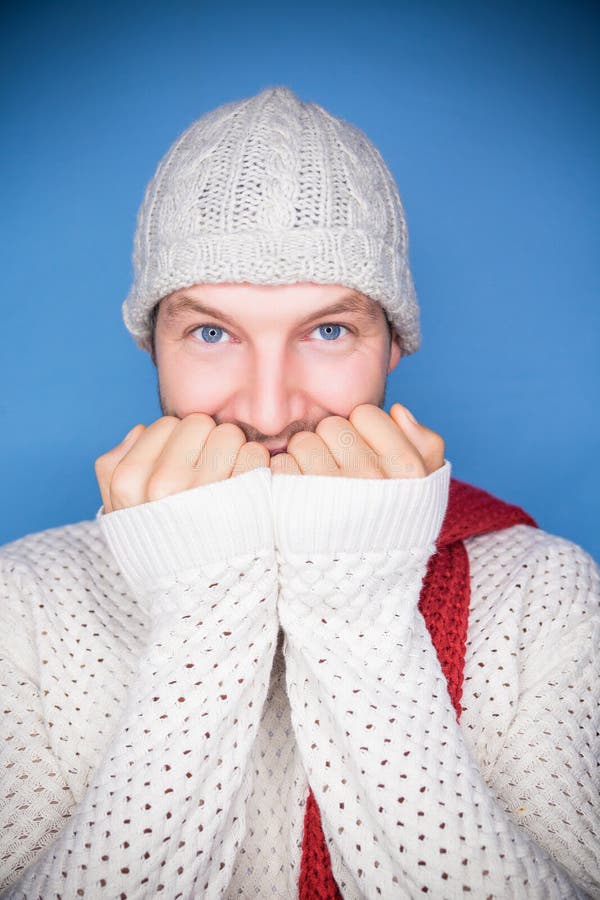 Cold times man stock photo. Image of january, portrait - 27921106