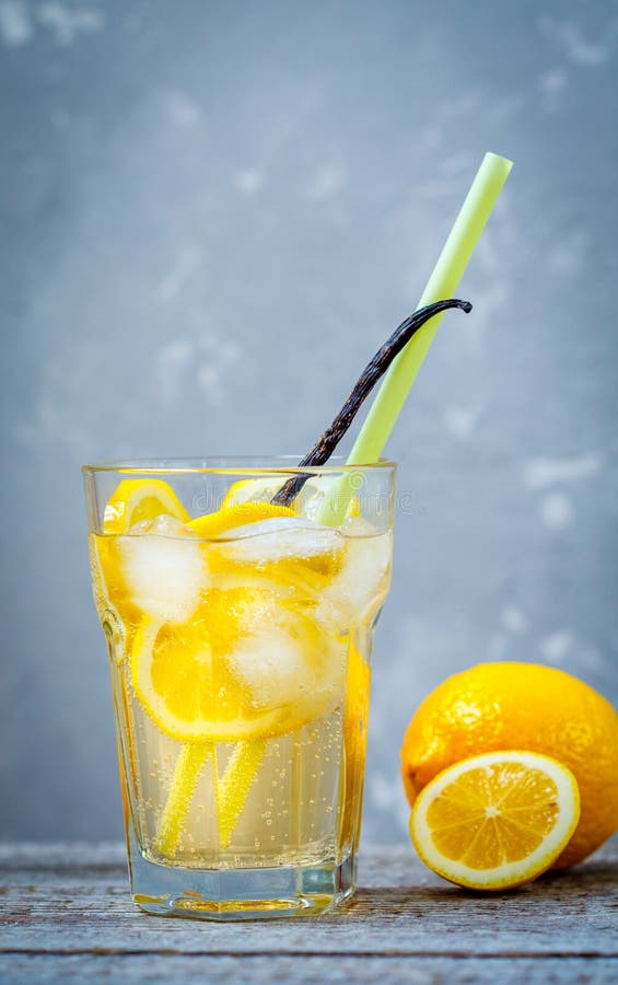 Cold vanilla lemonade stock photo. Image of cold, rustic - 88746784