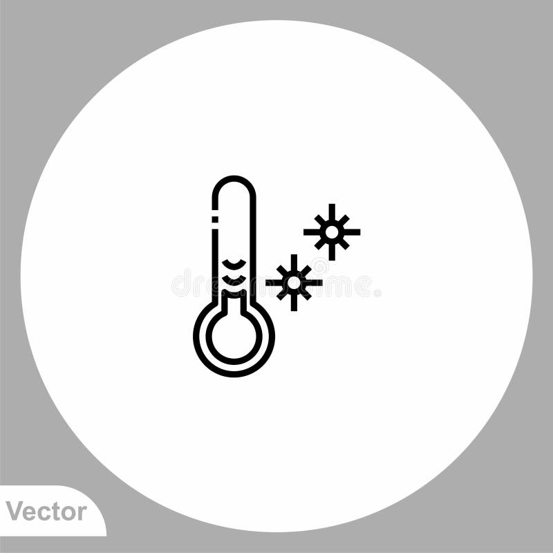 Cold Vector Icon Sign Symbol Stock Vector - Illustration of control ...