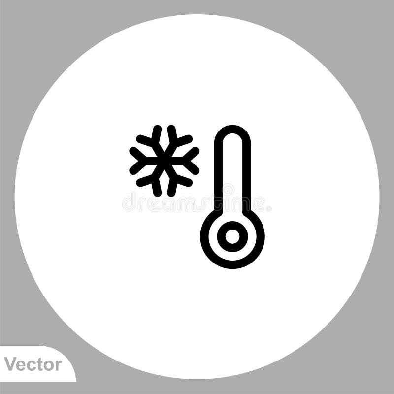 Cold Vector Icon Sign Symbol Stock Vector - Illustration of freeze ...