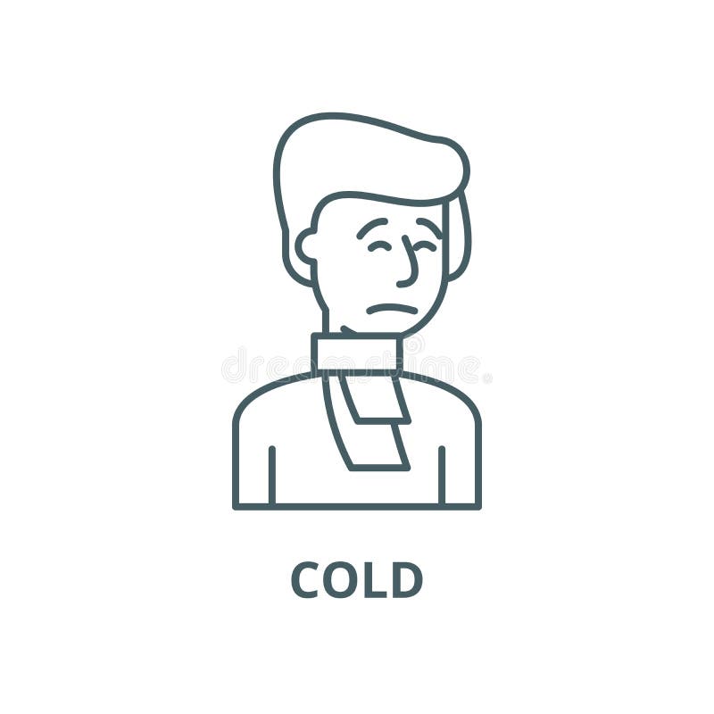 Cold Line Icon Concept. Cold Vector Linear Illustration, Symbol, Sign ...