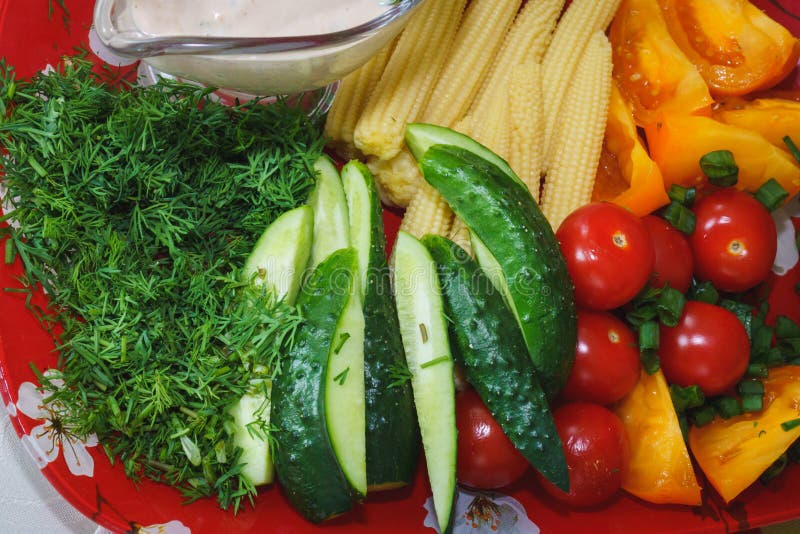 Cold Vegetable Snacks on a Plate Stock Image - Image of drink, green ...
