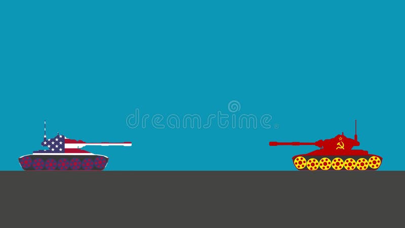 Cold War: American Vs Soviet Tank Animation Stock Footage - Video of ...