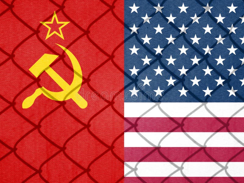 The Cold War. Flag of the Soviet Union (1922-1991) Stock Image - Image ...