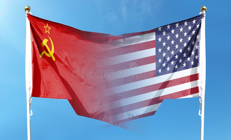 The Cold War. Flag of the Soviet Union (1922-1991). Flag of the United ...