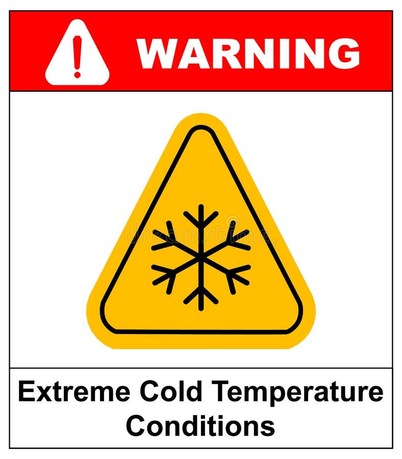 Cold Warning Sign , Snow Warning - Triangular Sign , Vector ...