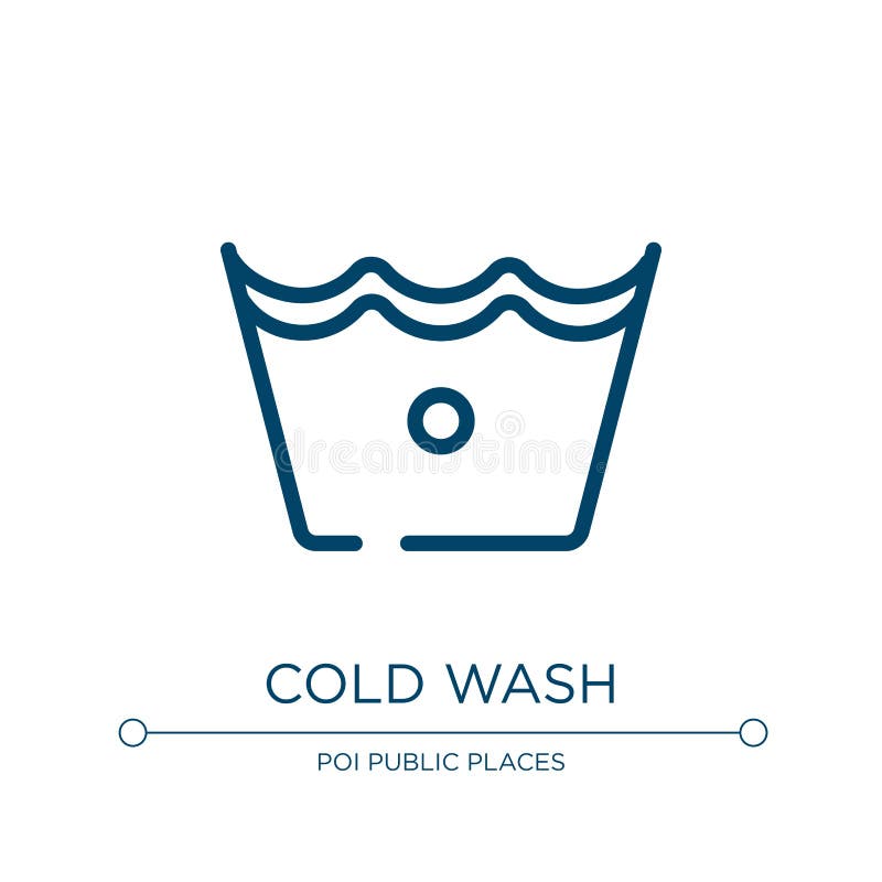 Wash in Cold Water Clothes Care Symbols Washing Concept Laundry Sign ...