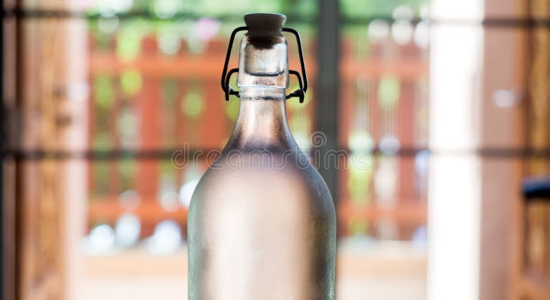 Cold water bottle close up stock photo. Image of drink - 220740776