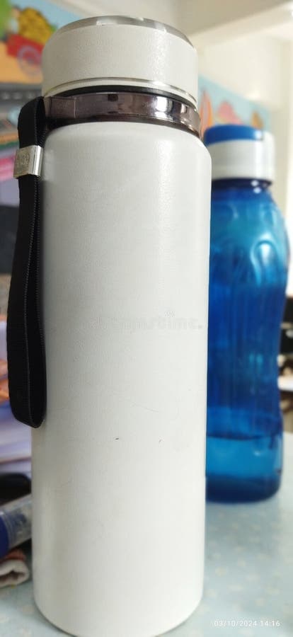 Cold water bottle flask stock photo. Image of water - 338976944
