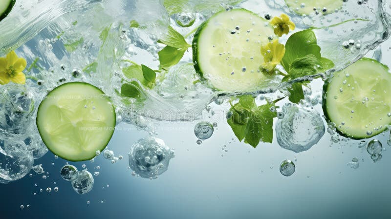 Cold Water Cocktail Drink Crystal Stock Photo - Image of nature, drop ...