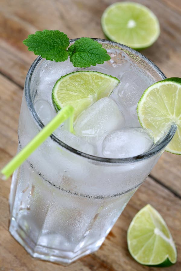 Cold Water Drink with Ice Cubes Stock Image - Image of soft, drink ...
