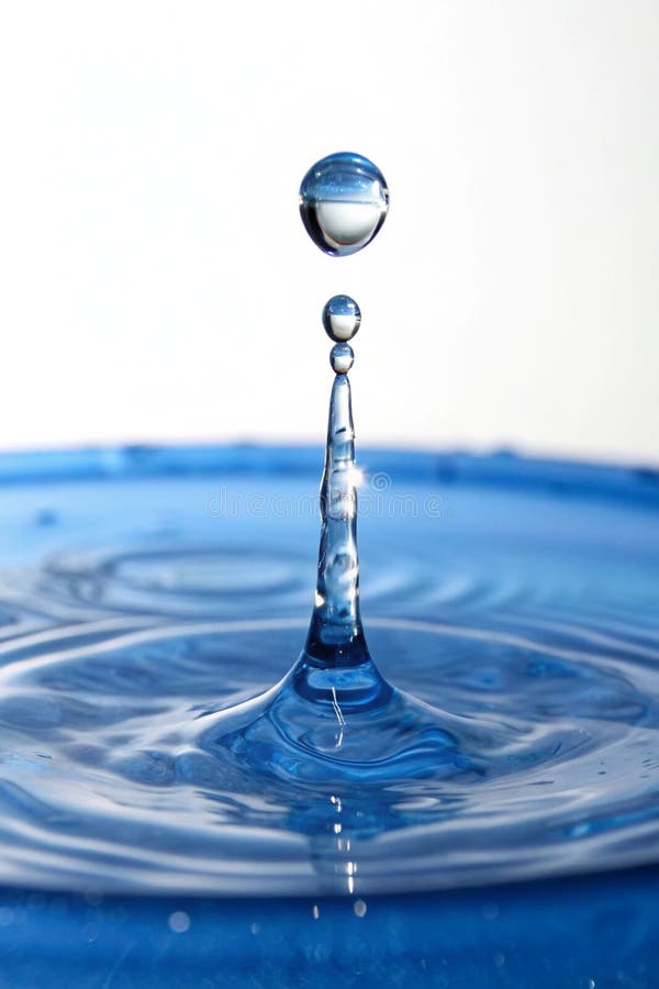 Cold Water Drop on Blue Surface Stock Illustration - Illustration of ...