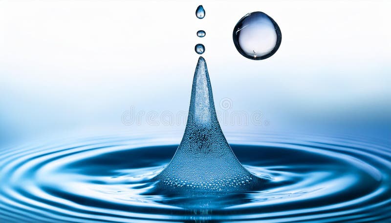 Cold water drop stock illustration. Illustration of falling - 345855566