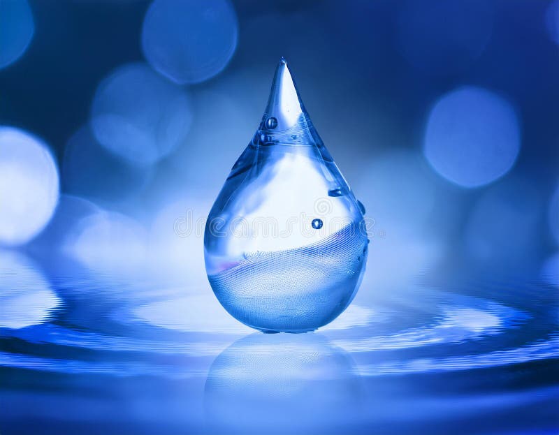Cold water drop stock illustration. Illustration of clean - 345855680