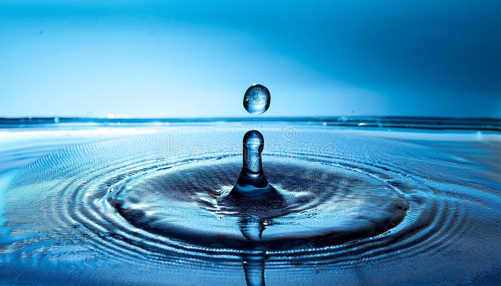 Cold water drop stock illustration. Illustration of isolated - 345855851