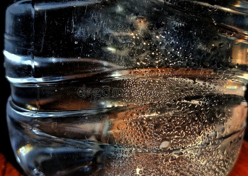 Cold Water Droplets in a Plastic Bottle of Mineral Water Stock Photo ...