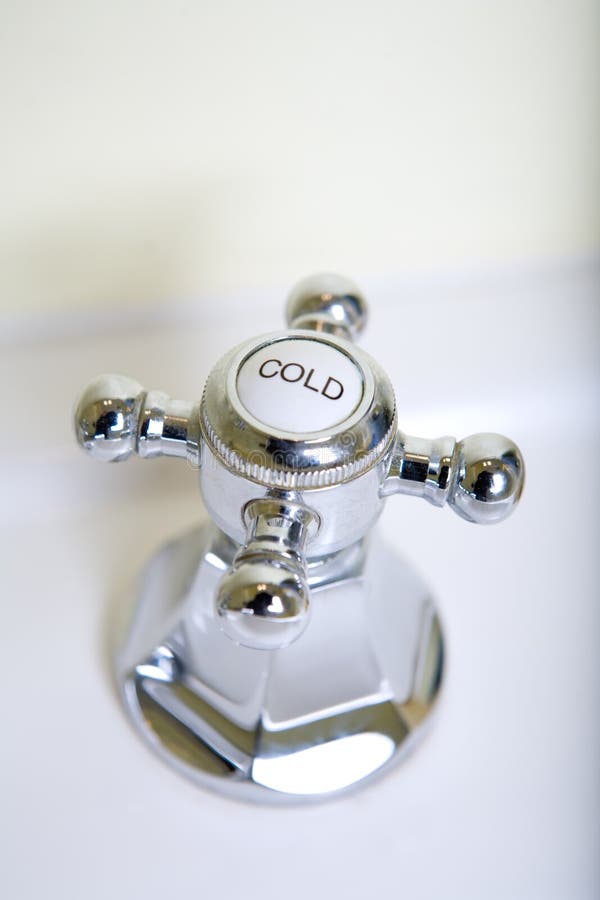 Cold water faucet stock image. Image of control, sink - 4855617