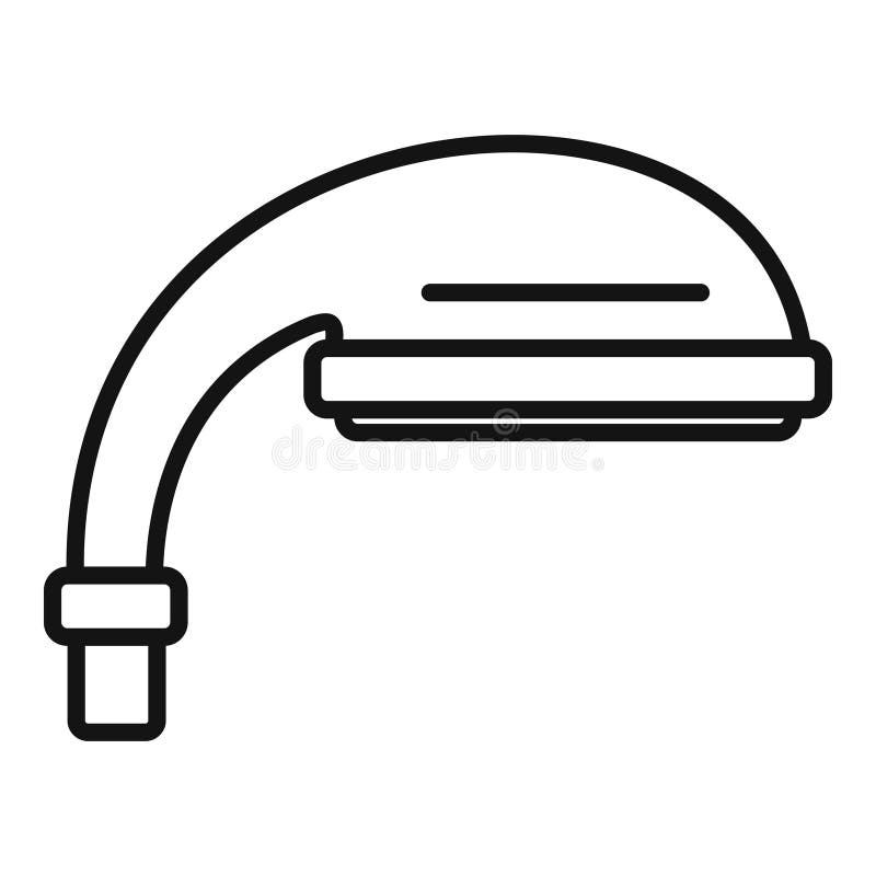 Cold Water Head Icon Outline Vector. Shower Head Stock Vector ...