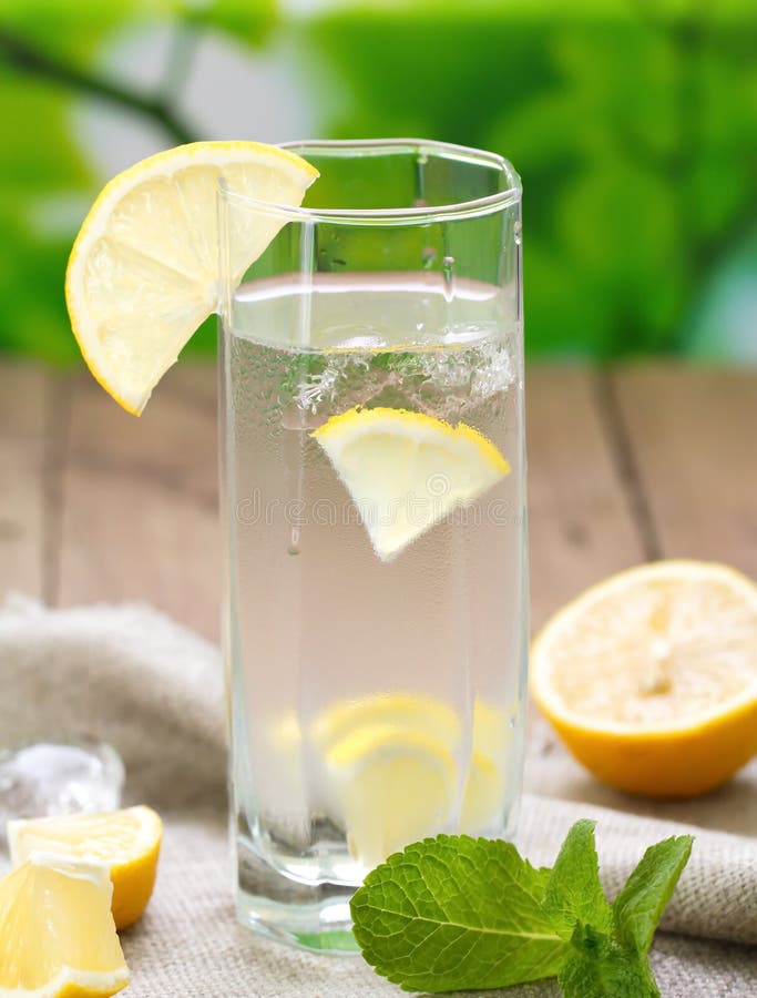 Cold Water with Lemon stock image. Image of water, juice - 49939981