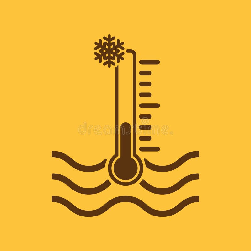 The Cold Water Temperature Icon. Icy Liquid Symbol Stock Vector ...
