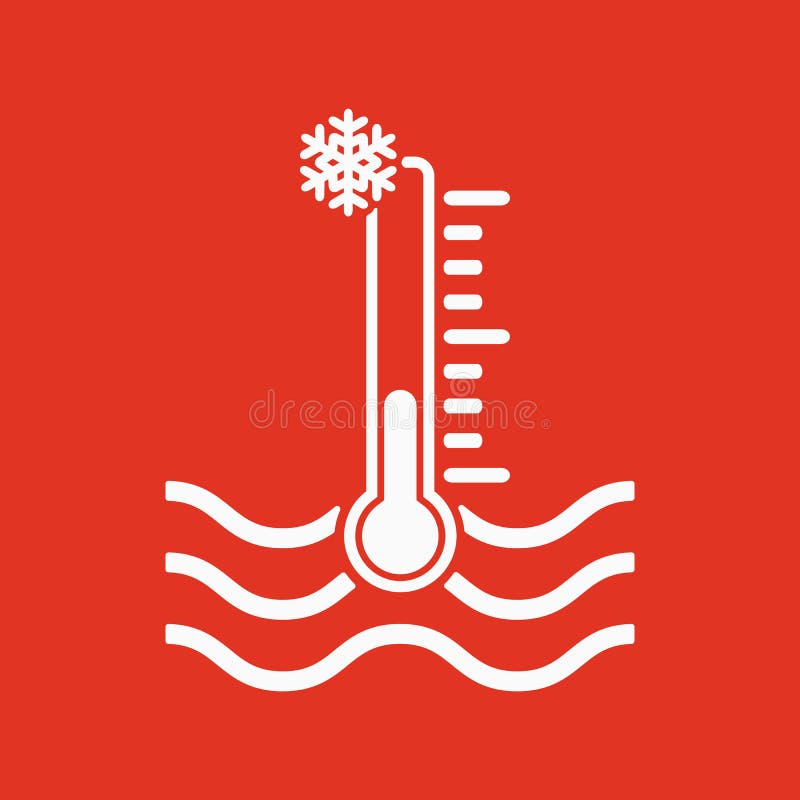 The Cold Water Temperature Icon. Icy Liquid Symbol Stock Vector ...