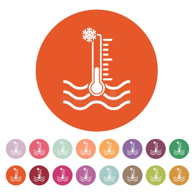 The Cold Water Temperature Icon. Icy Liquid Symbol Stock Vector ...