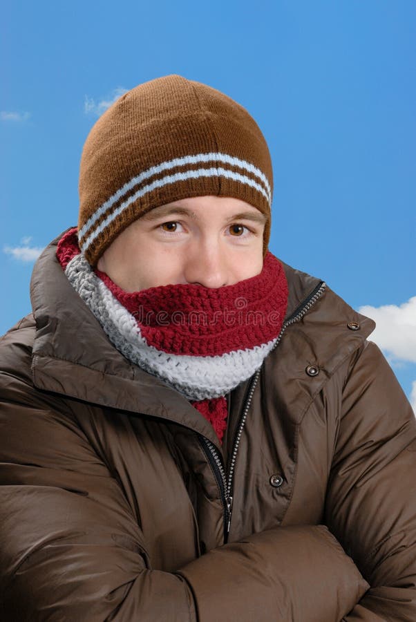 Cold weather stock photo. Image of adult, casual, muffler - 4188692