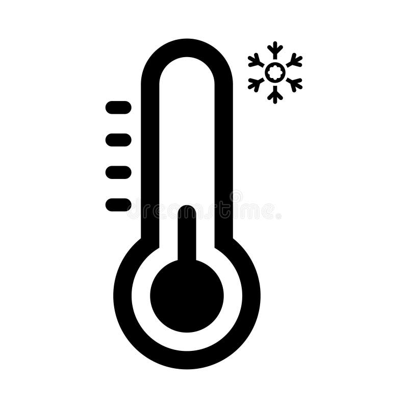 Cold Weather Icon stock vector. Illustration of thermometer - 265070899
