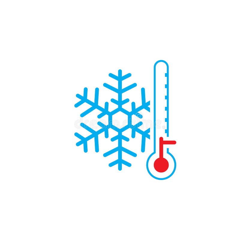 Cold Weather Temperature Vector Icon Stock Illustration - Illustration ...