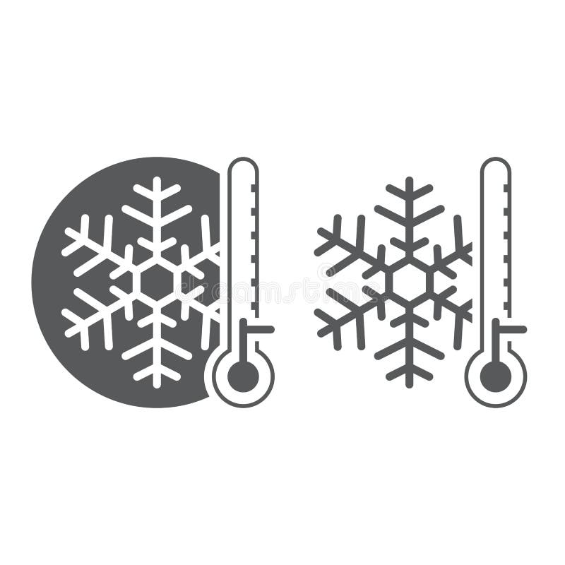 Weather cold icon outline stock vector. Illustration of measuring ...