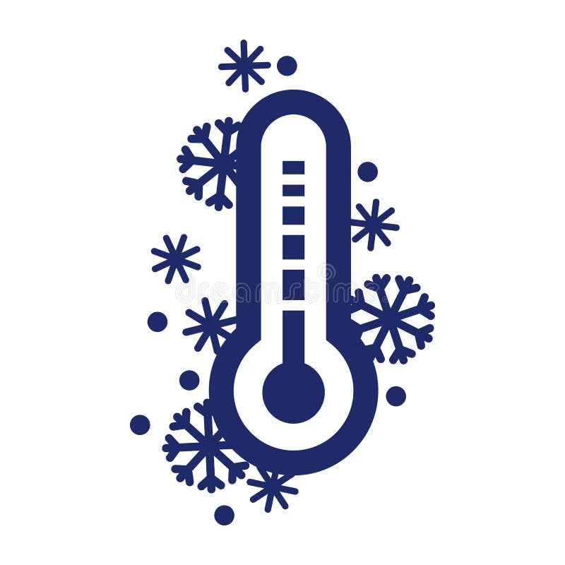 Cold Weather Thermometer Icon Isolated on White Stock Vector ...