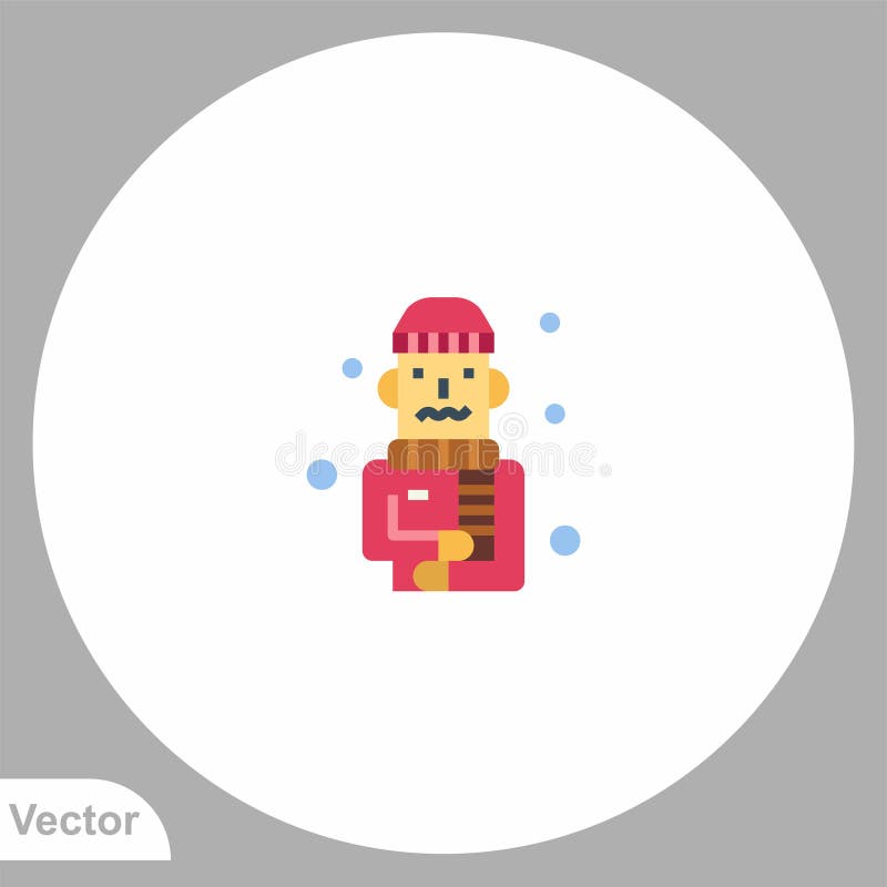 Cold Weather Vector Icon Sign Symbol Stock Vector - Illustration of ...