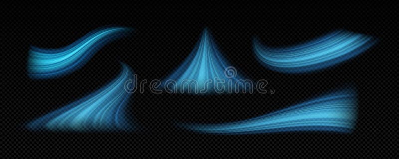 Cold Wind Air Light Effect. Fresh Cool Blue Wave Stock Illustration ...