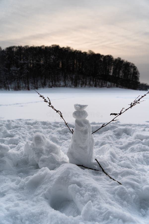 Cold Winter Landscape in January Stock Image - Image of hike, backpack ...