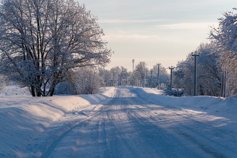Cold and Winter Landscapes with Snow in Russia Stock Image - Image of ...