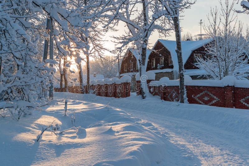 Cold and Winter Landscapes with Snow in Russia Stock Image - Image of ...