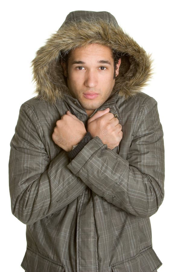 Cold Winter Man stock photo. Image of people, hood, freezing - 4143394