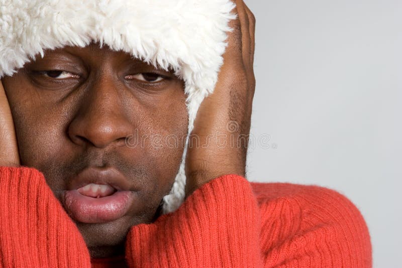 Cold Winter Man stock photo. Image of people, hood, freezing - 4143394