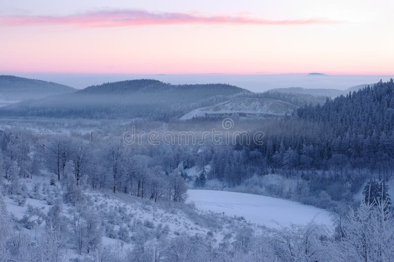 Cold winter morning stock photo. Image of frost, cold - 17718216