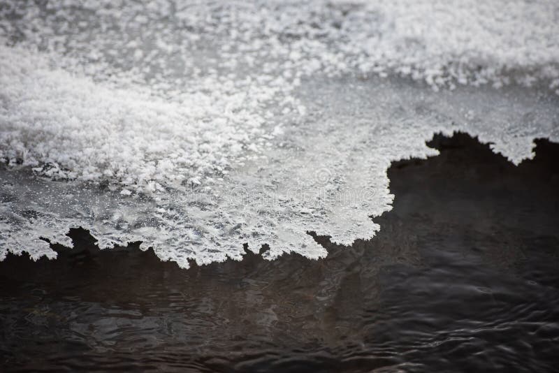 A Cold Winter Morning, Ice Forms in the River Stock Photo - Image of ...