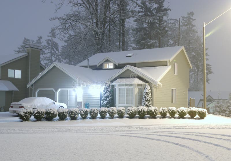 Cold Winter Night stock photo. Image of residence, cold - 1764860