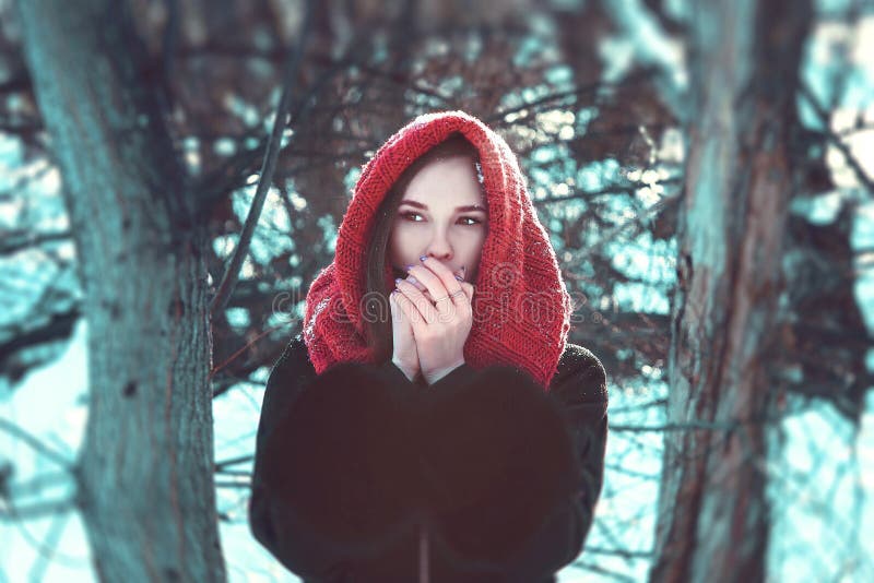 Cold stock image. Image of woman, person, cold, outdoor - 110007909