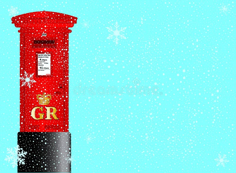 Post box in the snow stock vector. Illustration of singing - 16205798